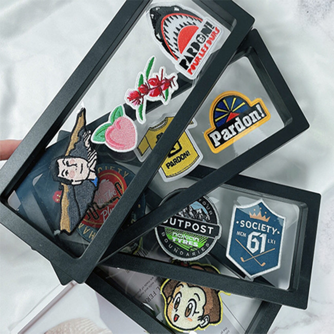 Twill Iron On Custom Embroidered Patches Merrow Border Heat Cut Border