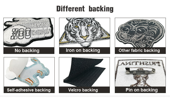 Twill Iron On Custom Embroidered Patches Merrow Border Heat Cut Border